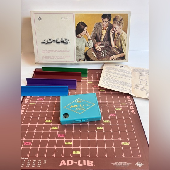 Games | Vintage Adlib Word Game Complete 197s Board Game | Poshmark